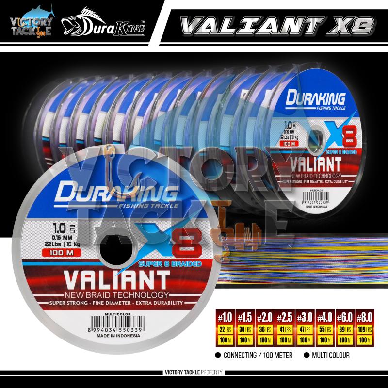 Jual Senar Pancing Benang Pe Duraking Valiant X8 Super 8 Braided ...