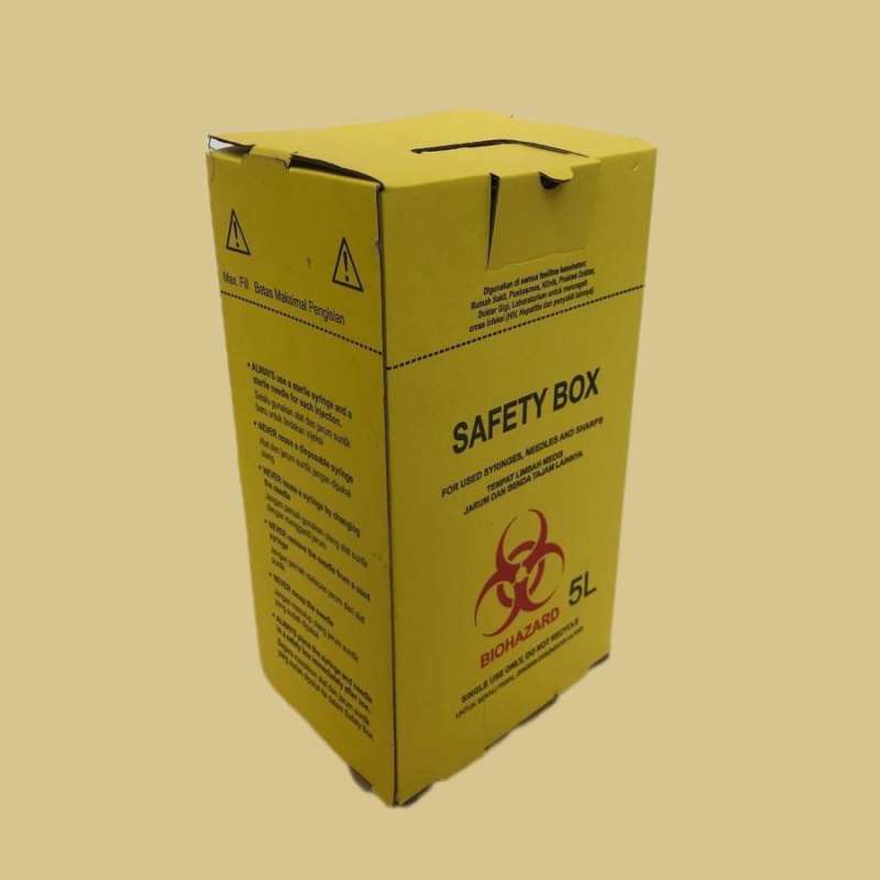 Jual Safety Box Medis / Sampah Medis/ Sampah Jarum Suntik - 5 Liter Di ...
