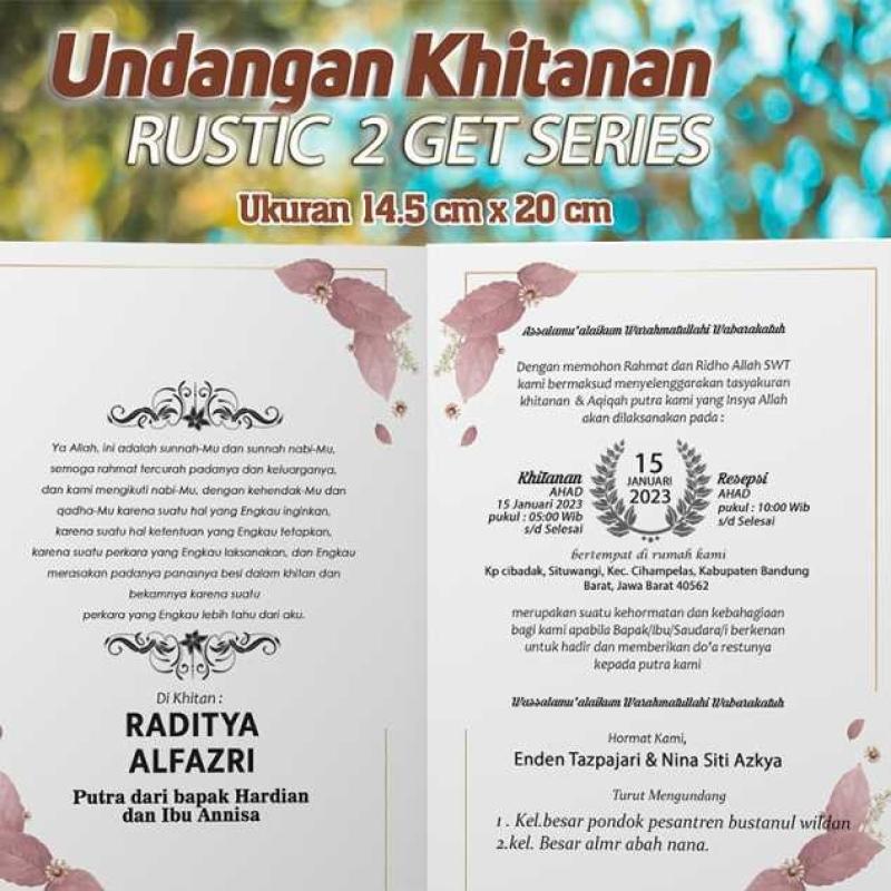 Jual Undangan Khitanan Sunatan Anak Isi 50 Rustik 2 Di Seller One_vect.prints - Cibodas, Kota ...