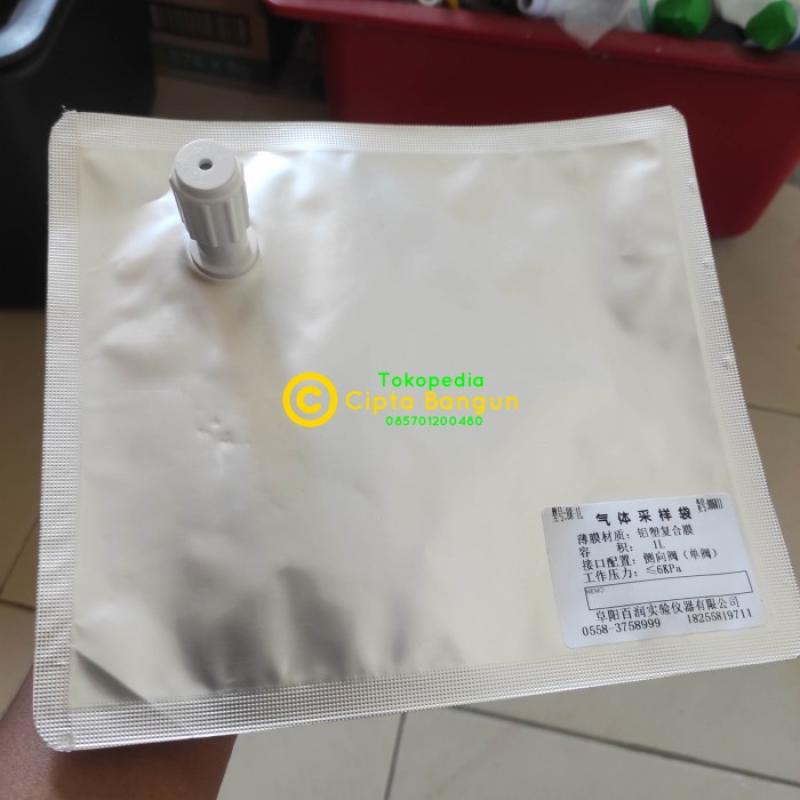 Promo Gas Sampling Bag Alumunium 1 Liter Single Valve 1l Diskon 4% Di ...