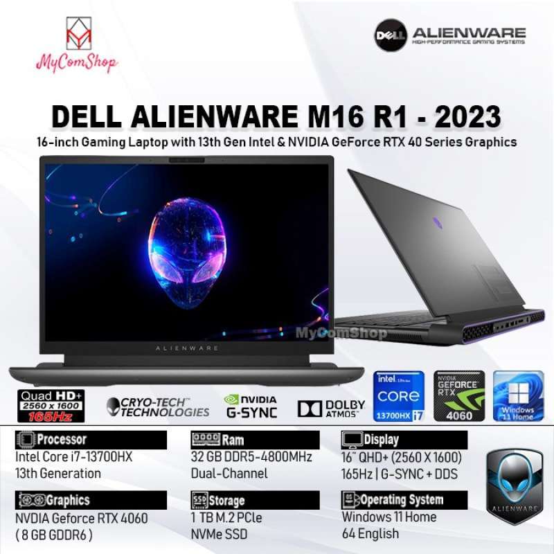 Jual Dell Alienware M16 R1 I7-13700hx 32gb Ram 1tb Ssd Rtx 4060 8gb ...