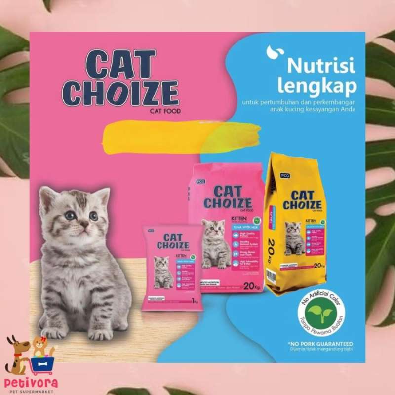 Jual Cat Choize Kitten Food Fresh Pack 1kg / Makanan Anak Kucing Cat ...
