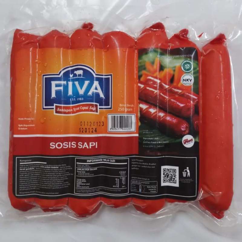 Jual Fiva Sosis Beef Frank 250gr Di Seller Rsb Frozen Food Banjaran ...