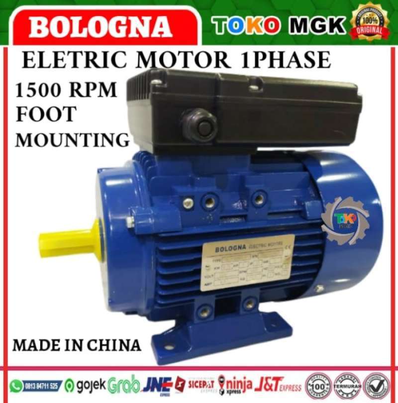 Jual 3.7kw/5hp/1phase/1450rpm/frame 112m-4 Bologna Electric Motor ...