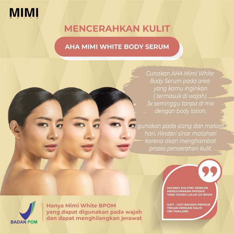 Jual Mimi White Aha Serum 30 Ml + Bar Soap 70 Gr Di Seller Mimi White ...