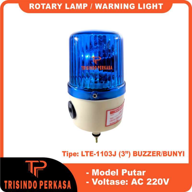 Jual Rotary Lamp / Warning Light Lte 1103j 3 Buzzer (bunyi) Ac 220v ...