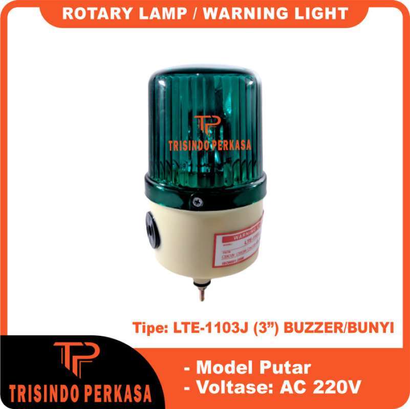 Jual Rotary Lamp / Warning Light Lte 1103j 3 Buzzer (bunyi) Ac 220v ...