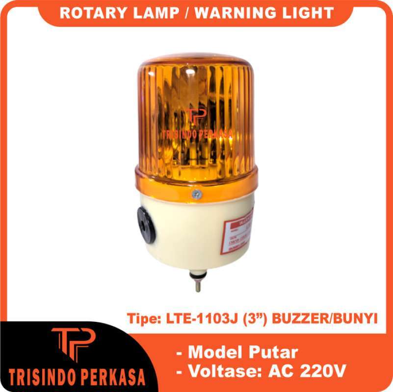 Jual Rotary Lamp / Warning Light Lte 1103j 3 Buzzer (bunyi) Ac 220v ...