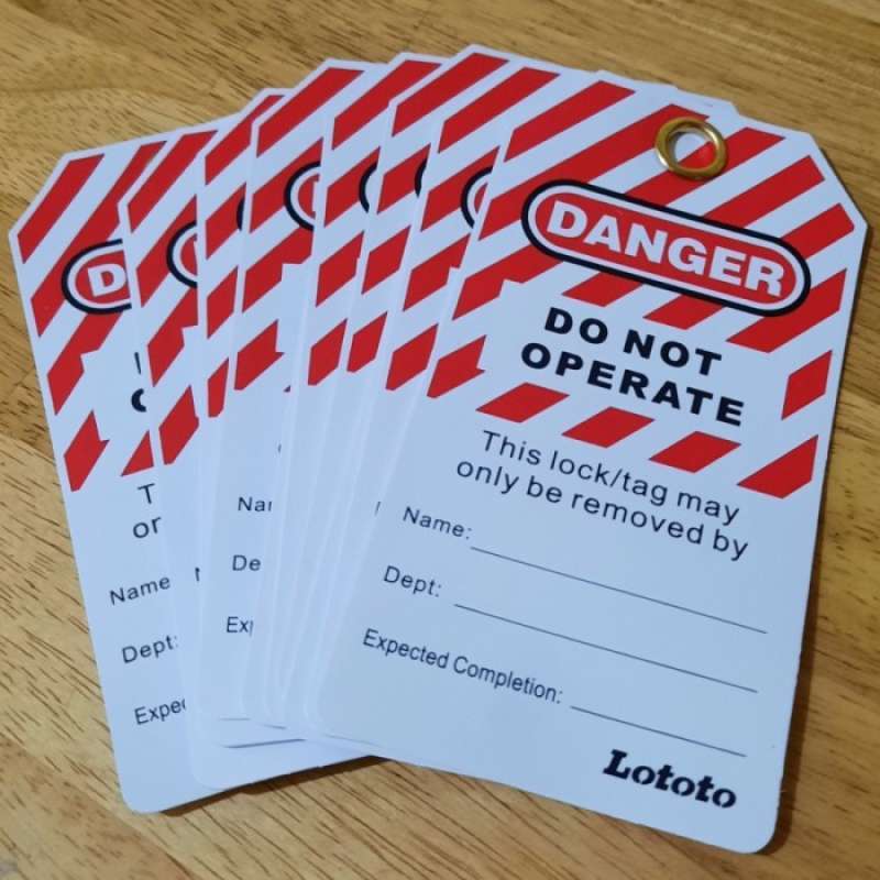 Promo LOTOTO L497A Safety Loto Lockout Tagout Tags (1bags isi 10pcs ...