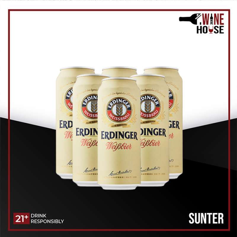Jual Erdinger Weissbier Beer (500ml x 6 Can) di Seller Wine House Sunter Official Store - Sunter ...