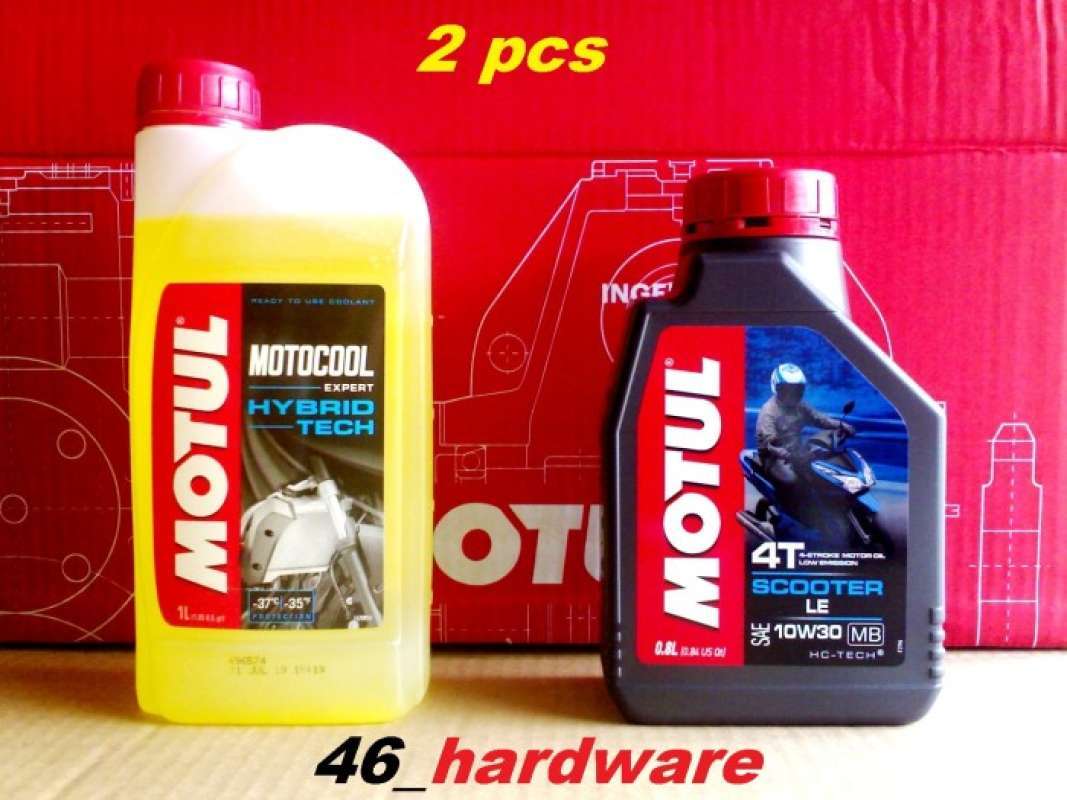 Promo Motul Motocool Expert 1L Coolant Air Radiator + Motul Scooter Le ...