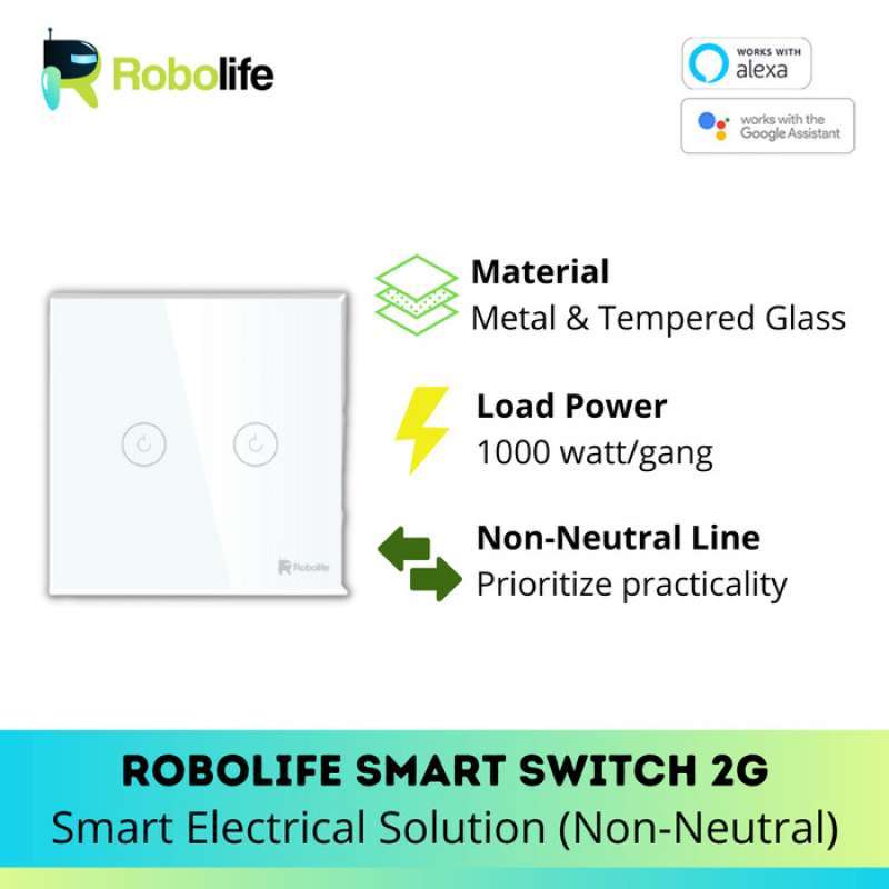 Promo Robolife Smart Switch/ Saklar Pintar 2g Tanpa Kabel Netral Diskon ...