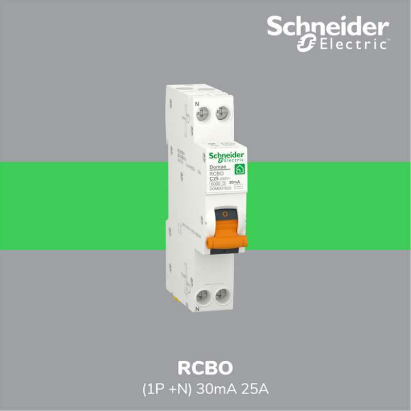Promo Schneider Domae Rcbo Slim 25a - 2p - 30ma - Domd01625 Diskon 23% ...