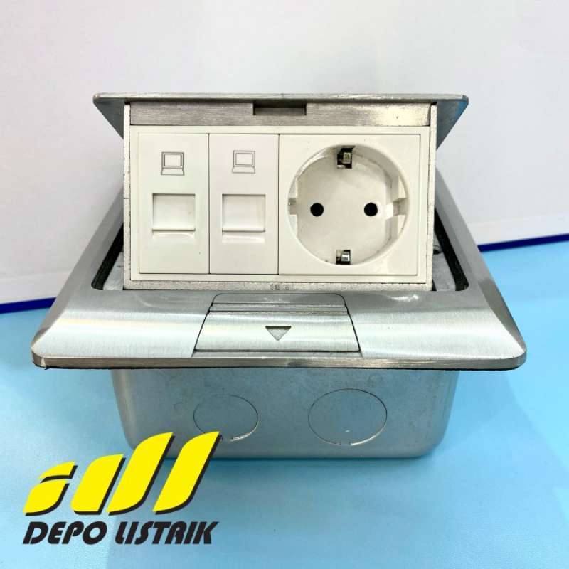 Promo Boss / Stop Kontak Lantai / Stop Kontak + Double Outlet Data Cat6 ...