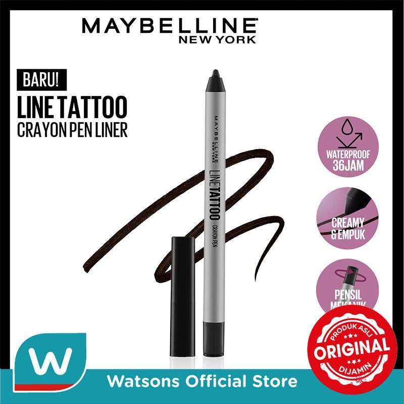 Promo Maybelline Line Tattoo Crayon Liner Black Diskon 5% Di Seller ...