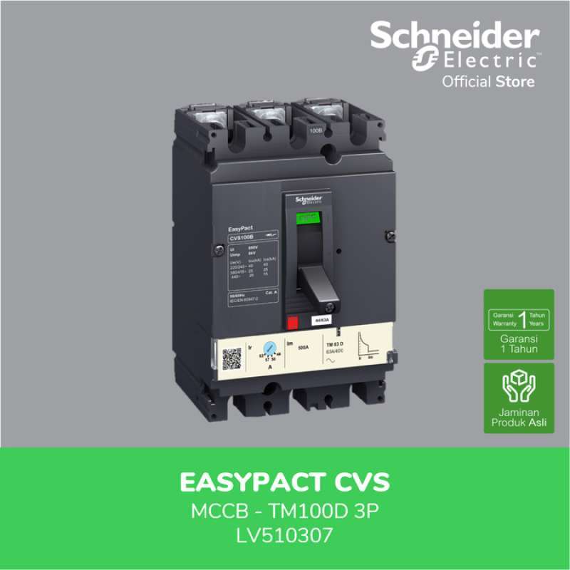 Promo Schneider Electric Easypact Cvs Mccb B(25ka) Tm100d 3p - Lv510307 Diskon 23% Di Seller ...