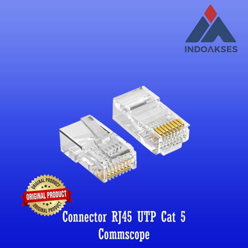 Jual AMP Commscope Connector RJ45 Cat5 RJ-45 Cat.5e Original di Seller INDOAKSES - Tamantirto ...