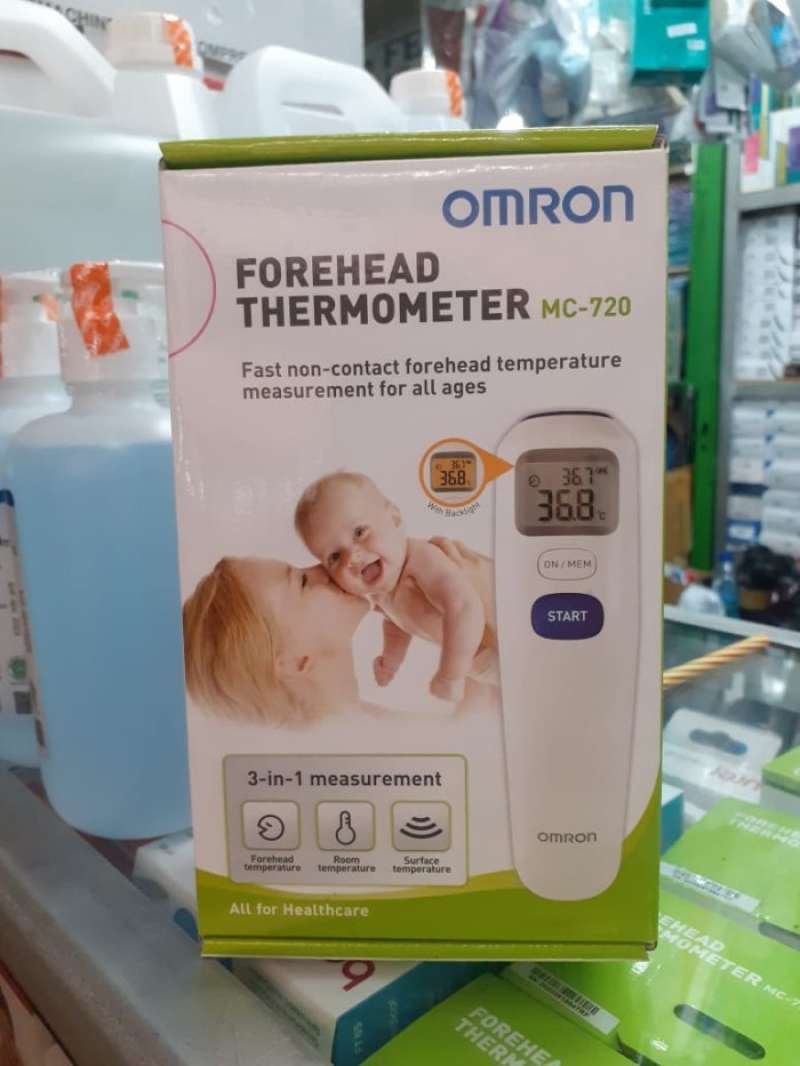 Promo Termometer Forhead OMRON MC 720 Thermometer Non Contact Termo ...