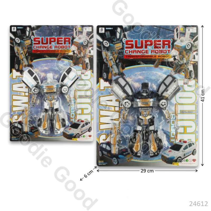 Jual 24612 - Robot Deform Mobil Polisi Super Change Robot Police / Swat 2 Model Press @48 di ...
