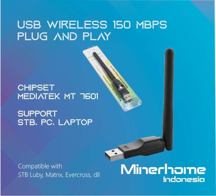 Jual Usb Wifi Mt7601 Stb Pc Laptop 150 Mbps Receiver Adapter Wireless ...