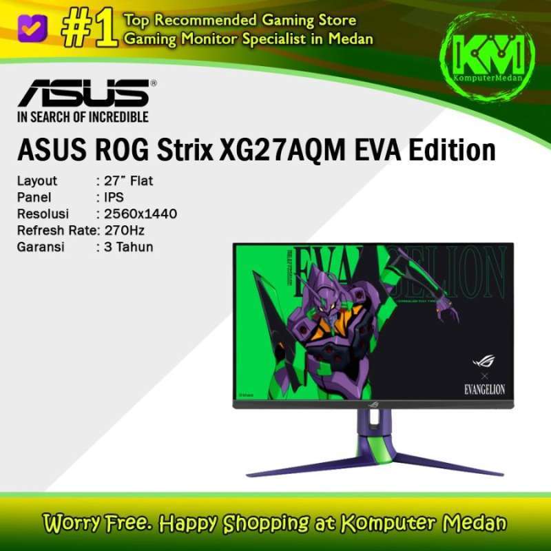 Jual LED ASUS STRIX XG27AQM EVA EDITION di Seller KomputerMedan Official Store - Komputer Medan ...