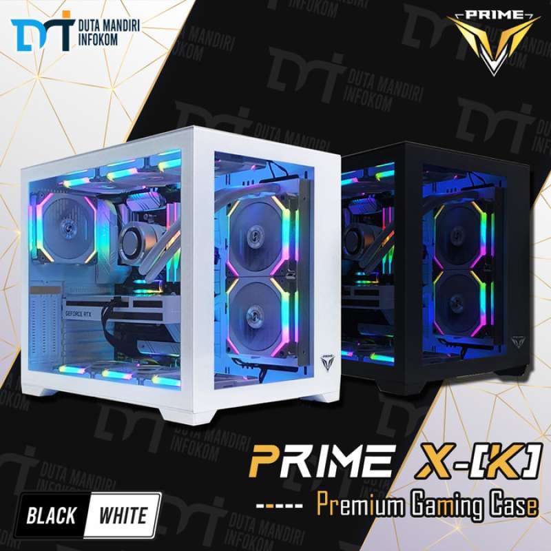 Promo PRIME X - [K] - Premium Gaming Case ATX Mid Tower Tempered Glass ...