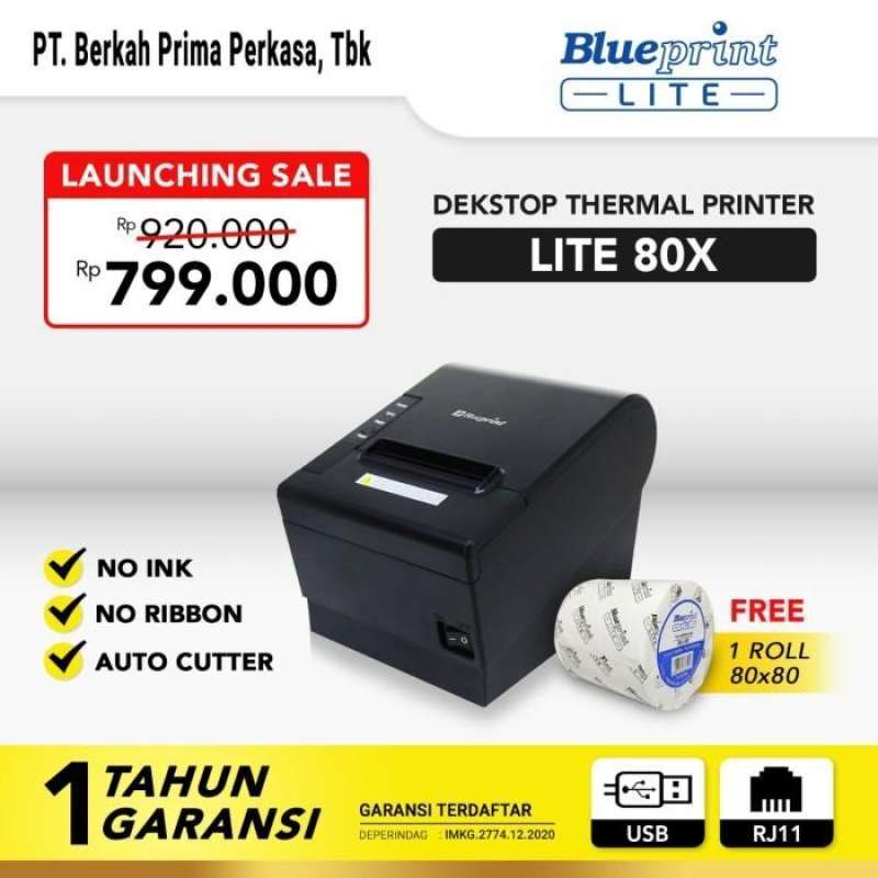 Jual Printer Kasir Thermal Blueprint Lite80x (usb + Rj11) Setara Epson ...
