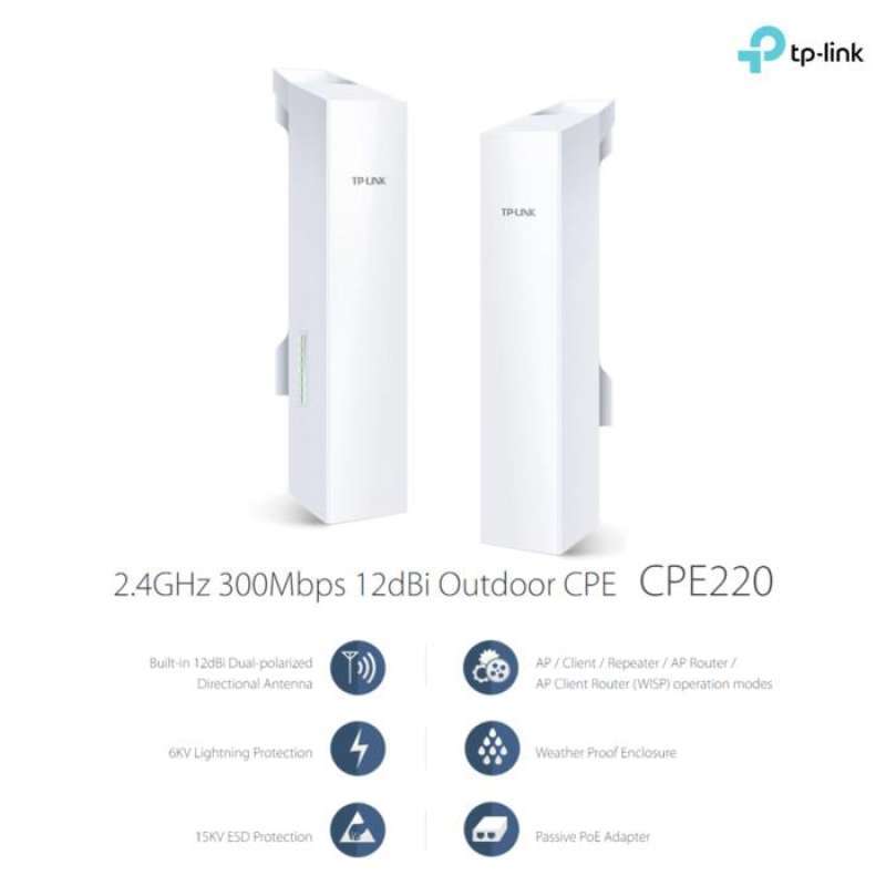 Jual Tp-link Cpe220 - 2.4ghz 300mbps 12dbi Outdoor Cpe Di Seller ...