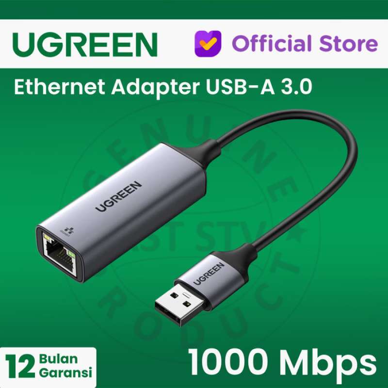 Promo UGREEN Ethernet Adapter USB-A Diskon 23% di Seller Tikno Store ...