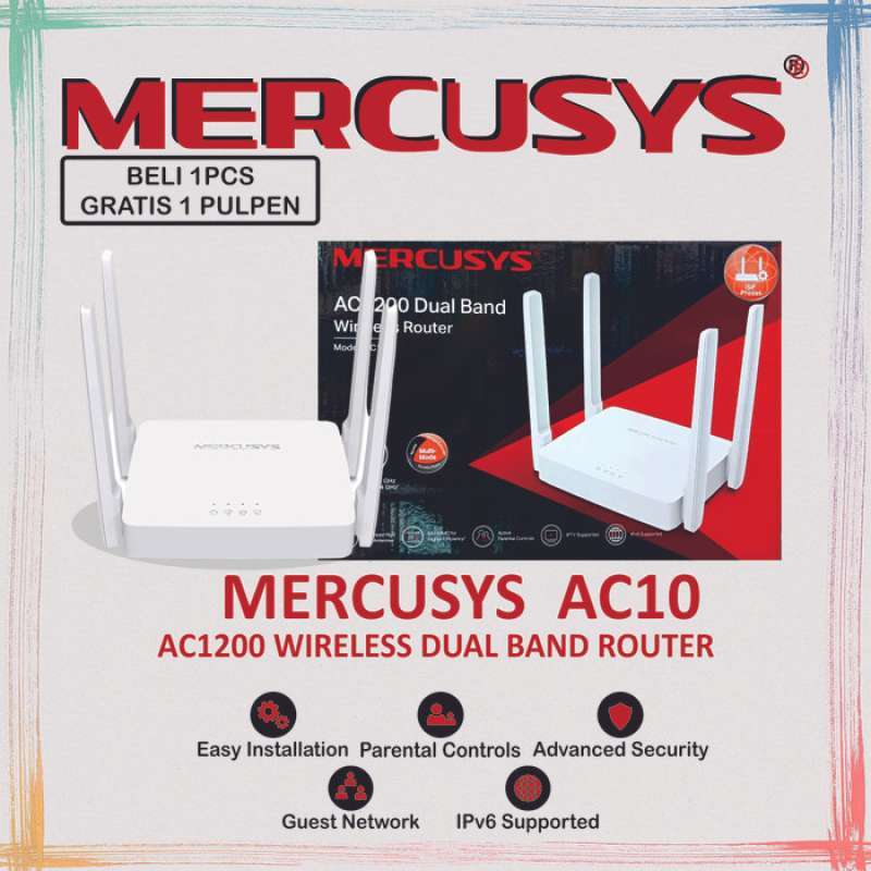 Promo Mercusys Ac10 Ac1200 Wireless Dual Band Router Diskon 23% Di ...