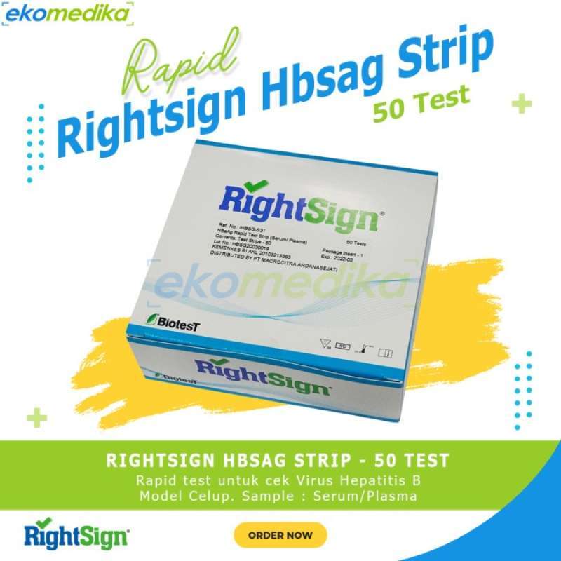 Promo RIGHTSIGN HBSAG Strip isi 50 Test Hepatitis B Strip - Multicolor ...