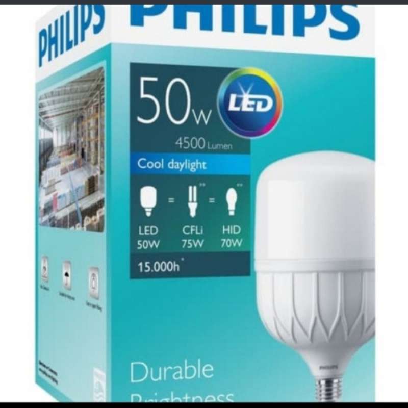 Promo lampu led philips 50 watt 50w 50watt jumbo tforce Diskon 23% di ...