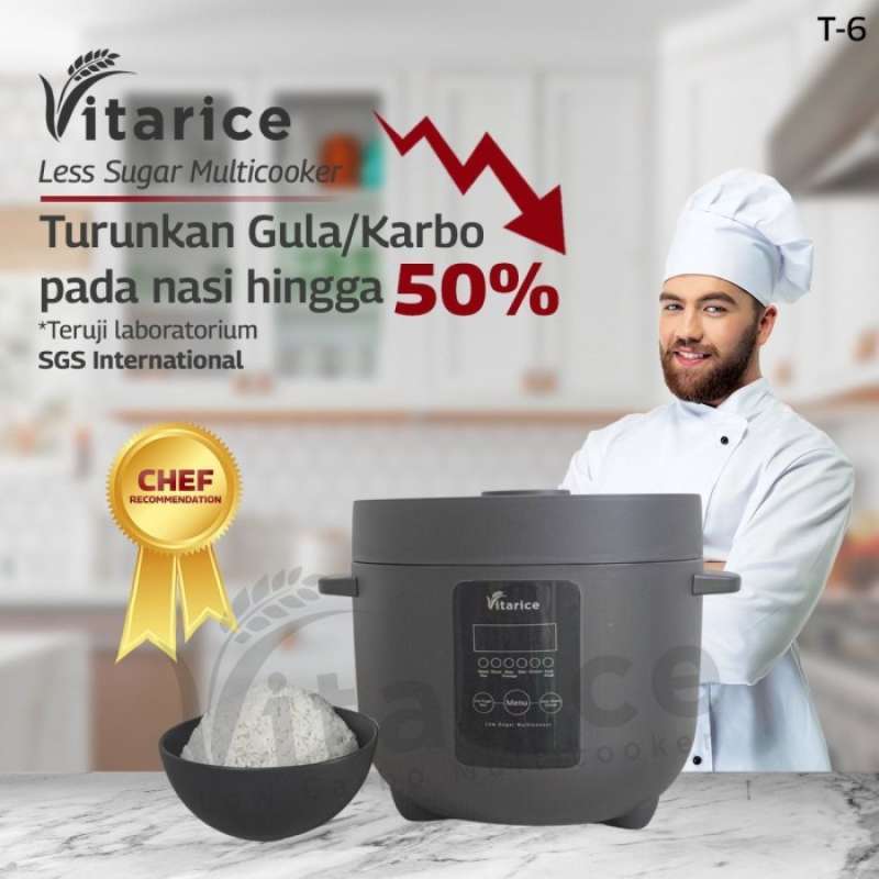 Jual Vitarice Rice T-6 Cooker Rendah Karbo Masak Beras Diabetes Low Gi ...