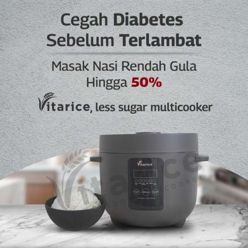 Jual Vitarice Rice T-6 Cooker Rendah Karbo Masak Beras Diabetes Low Gi ...
