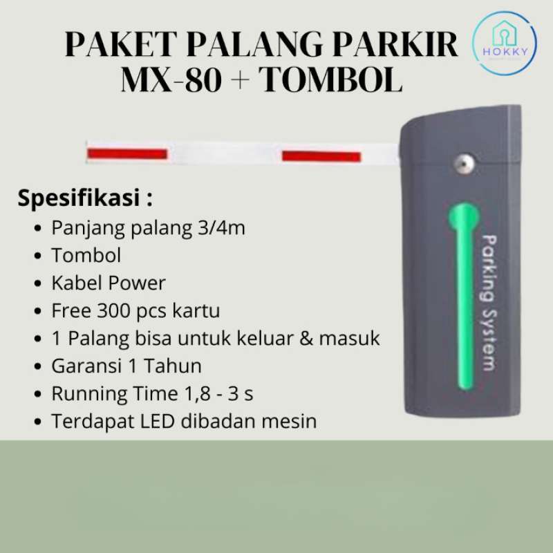 Jual Palang Parkir Otomatis Barrier Gate Mx 80 + Tombol Di Seller Hokky