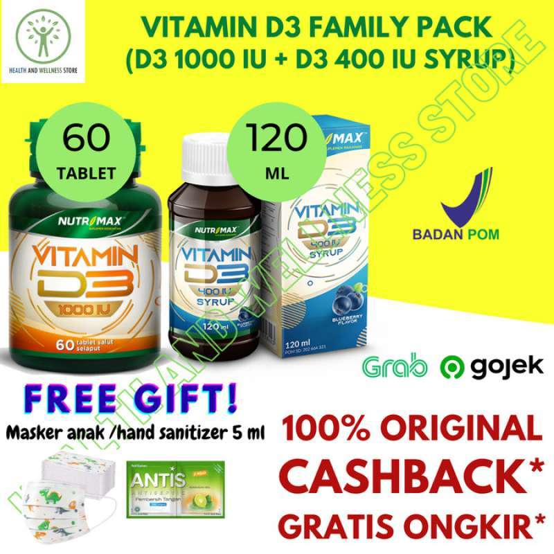 Promo VITAMIN D3 FAMILY NUTRIMAX D3 1000 IU DAN NUTRIMAX D3 400 IU ... Promo VITAMIN D3 FAMILY NUTRIMAX D3 1000 IU DAN NUTRIMAX D3 400 IU ...