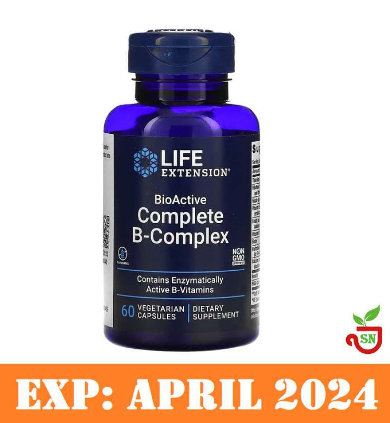 Promo Life Extension, BioActive Complete B-Complex, 60 Vegetarian ...