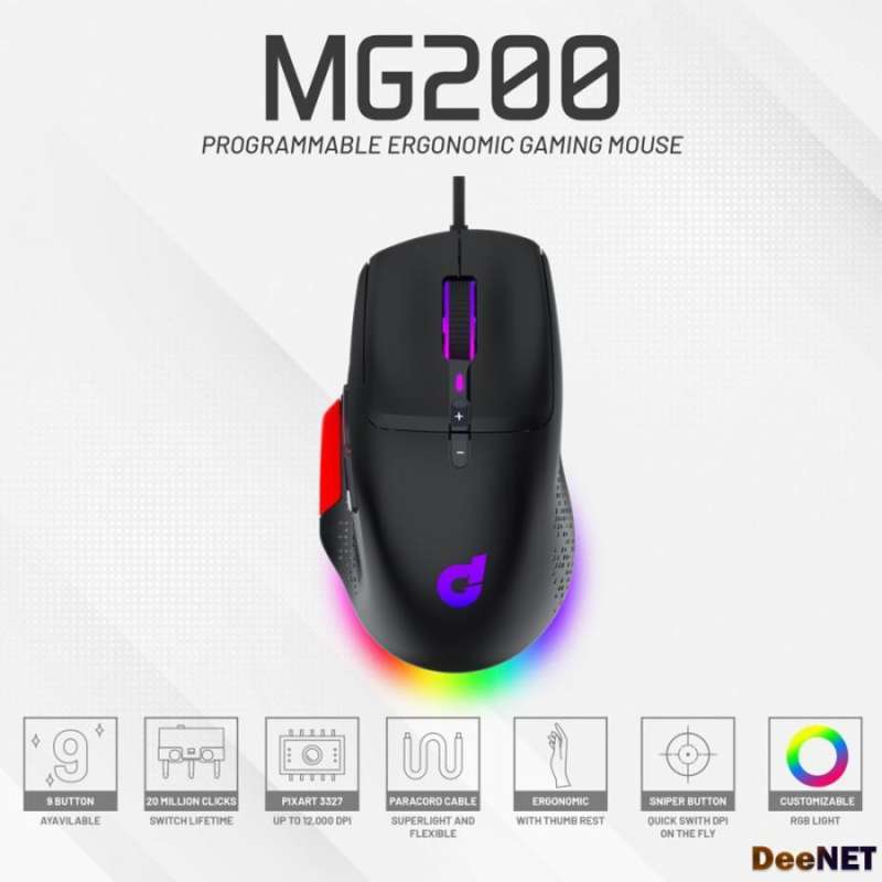 Jual dbE MG200 Ergonomic Gaming Mouse di Seller Deenetshop - Cempaka ...