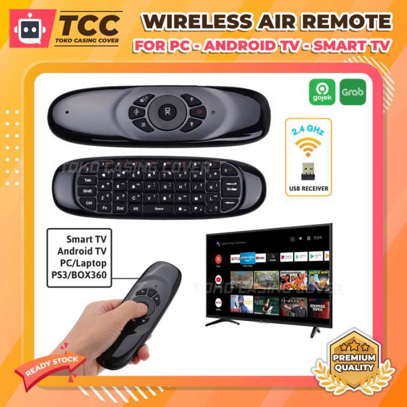 Jual Wireless Air Remote Mouse Keyboard Mini Remot Smart Tv Pc Ps3 ...