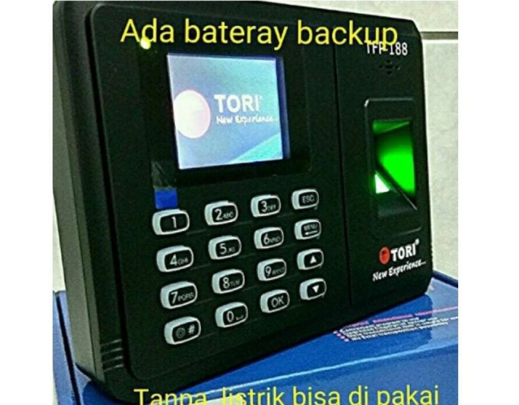 Promo Mesin Absen Absensi Finger Print Fingerprint Sidik Jari Baterai ...