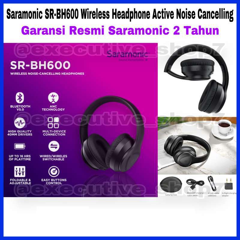 Jual Saramonic SR-BH600 Wireless Active Noise Cancelling - Garansi ...