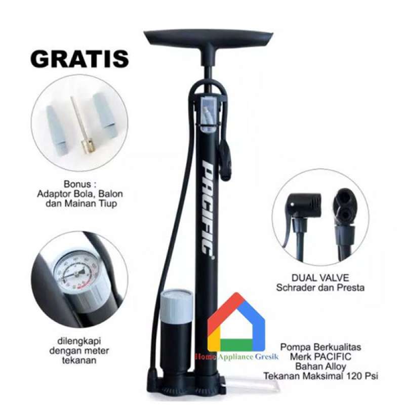 Jual Pompa Ban Tabung Meter Sepeda, Motor, Mobil, Bola | Kompa Angin ...