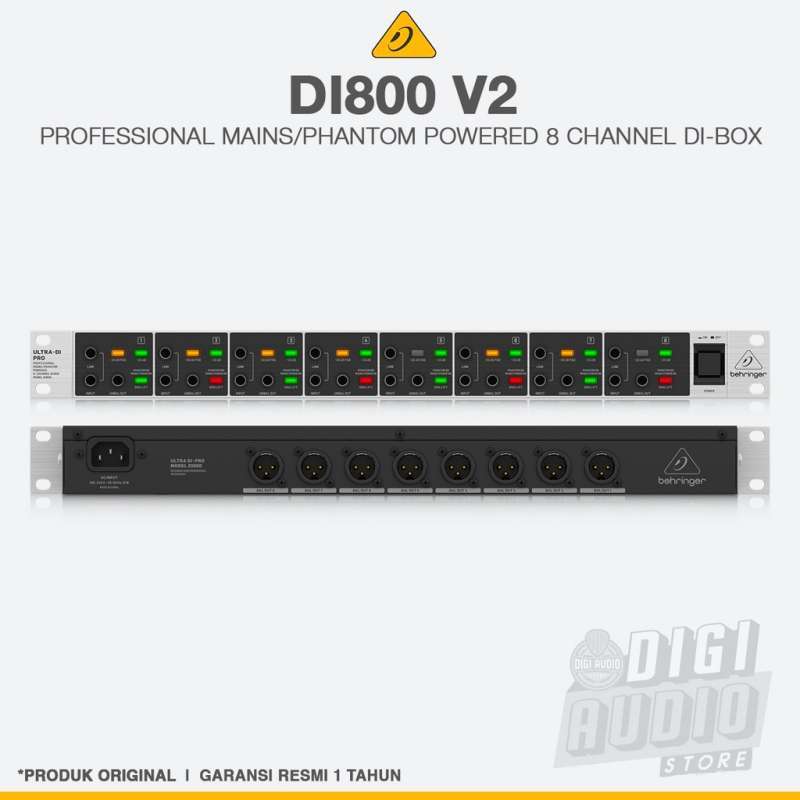 Jual DI BOX Aktif 8 Channel Behringer DI 800 V2 - Direct Box 8 Chanel ...