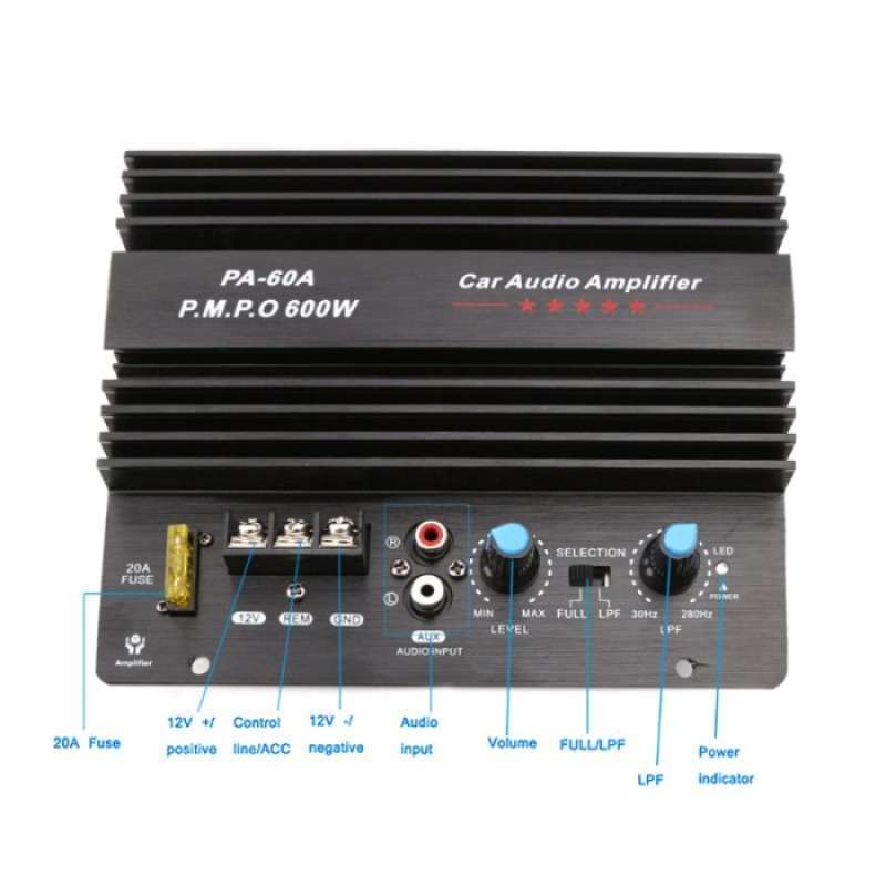 Promo Sun 12V 600W Car Audio Amplifier Board Pa-60A Subwoofer Circuit ...