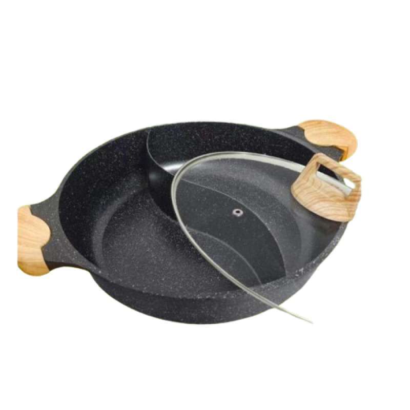 Promo Panci Hot Pot 32cm Steamboat Pan 2 Sekat Shabu Shabu 2 Devide ...