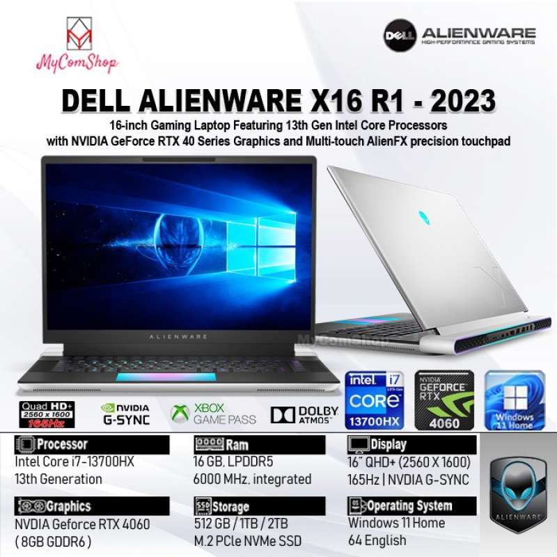 Jual DELL ALIENWARE X16 R1 i7-13700HX 16GB RAM 512GB SSD RTX 4060 8GB ...