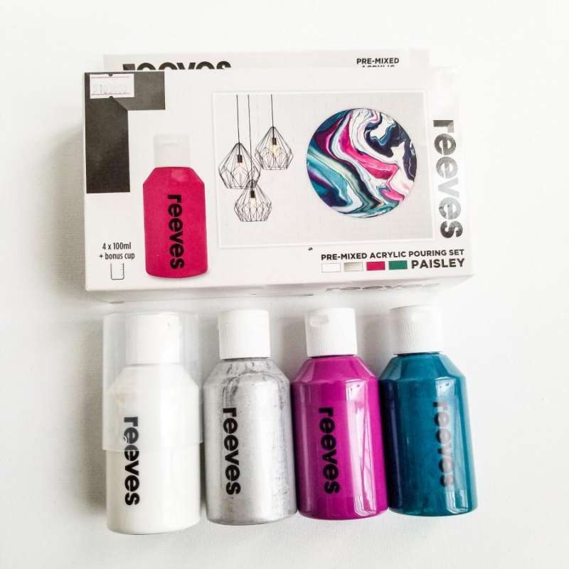 Jual Reeves Pre-mixed Acrylic Pouring Set 4x100ml - Metallic Di Seller ...