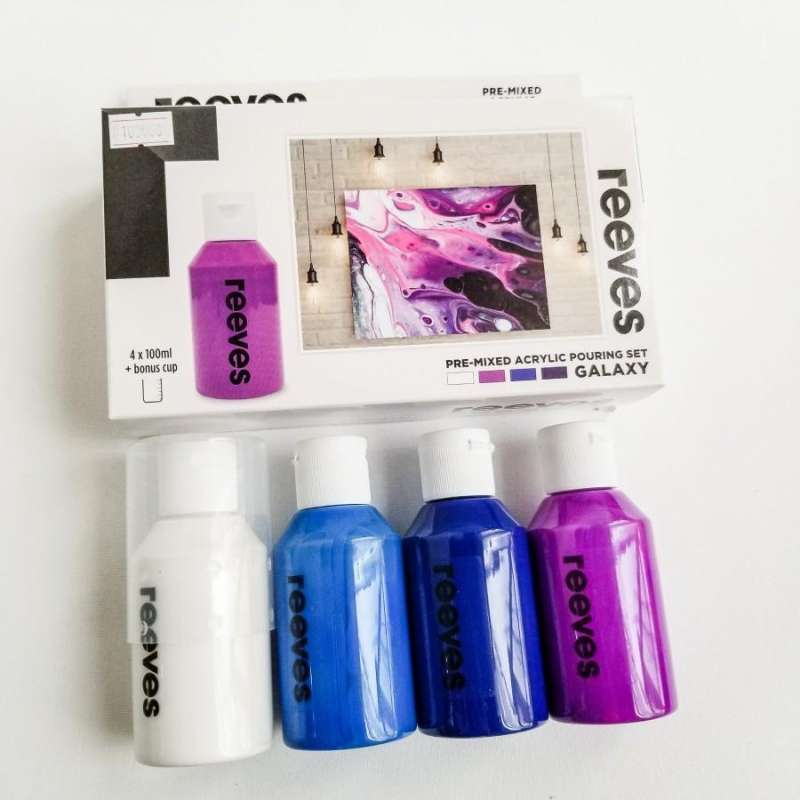 Jual Reeves Pre-mixed Acrylic Pouring Set 4x100ml - Metallic Di Seller ...