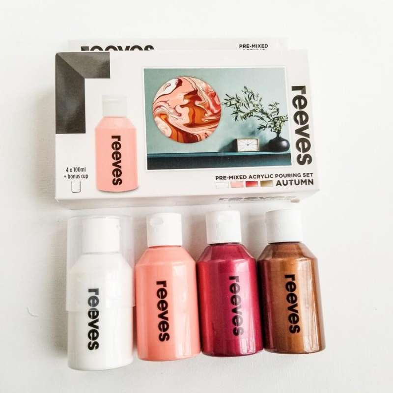 Jual Reeves Pre-mixed Acrylic Pouring Set 4x100ml - Metallic Di Seller ...