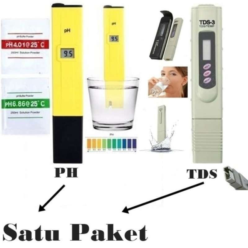 Promo Paket Alat Ukur Ph &Tds Digital Water Tester Meter Hidroponik ...